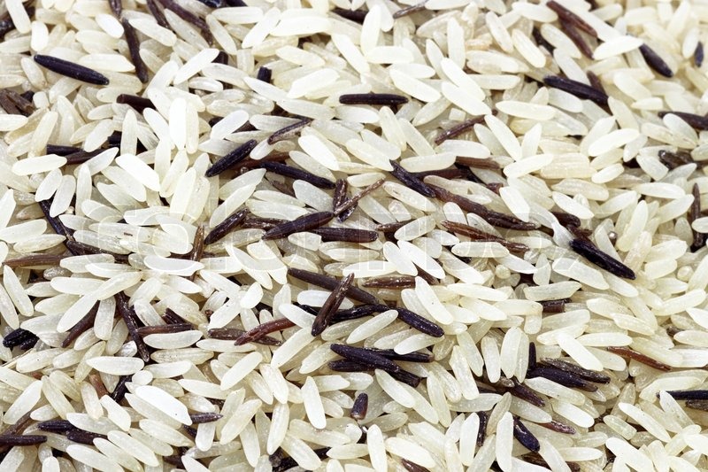 Long grain white and wild rice. Studio ... | Stock image | Colourbox