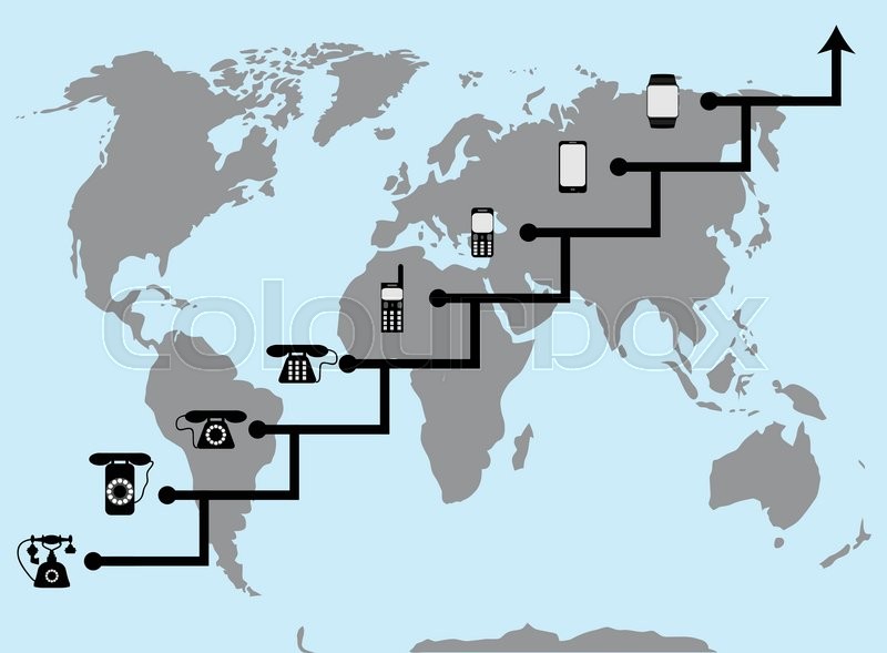 Stepwise evolution of technology. ... | Stock vector | Colourbox
