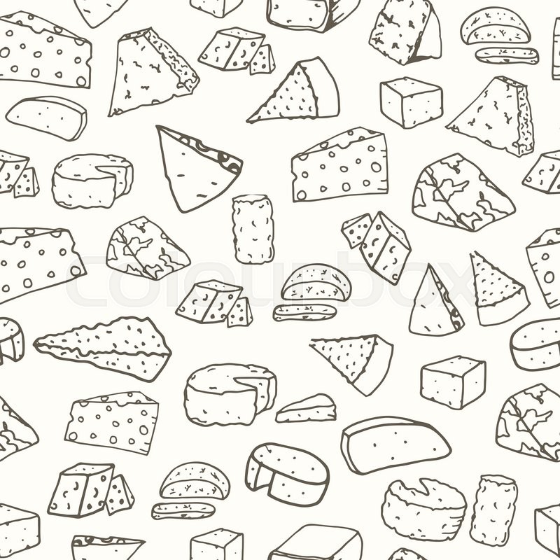 Cheese pattern. Seamless background ... | Stock vector | Colourbox