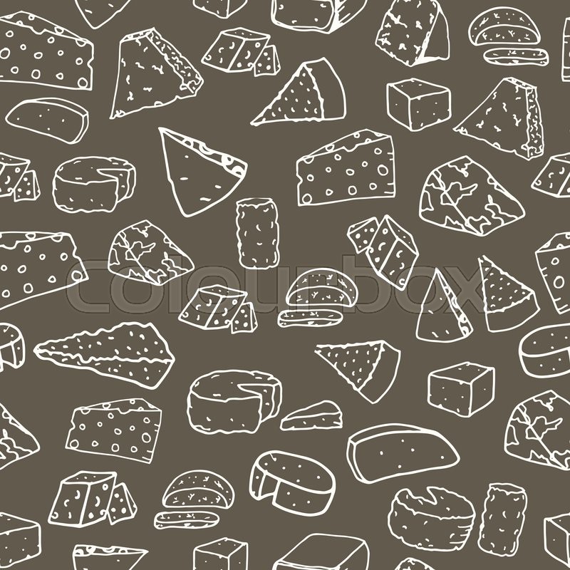Cheese pattern. Seamless background ... | Stock vector | Colourbox