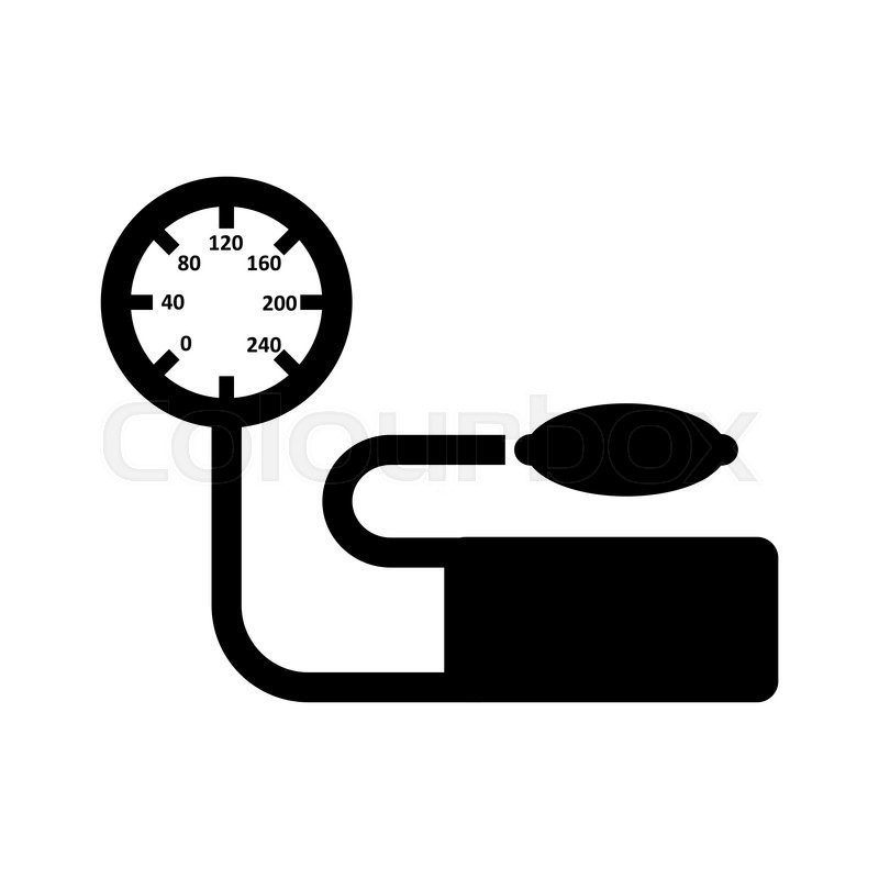 Vector blood pressure icon on white ... | Stock vector | Colourbox