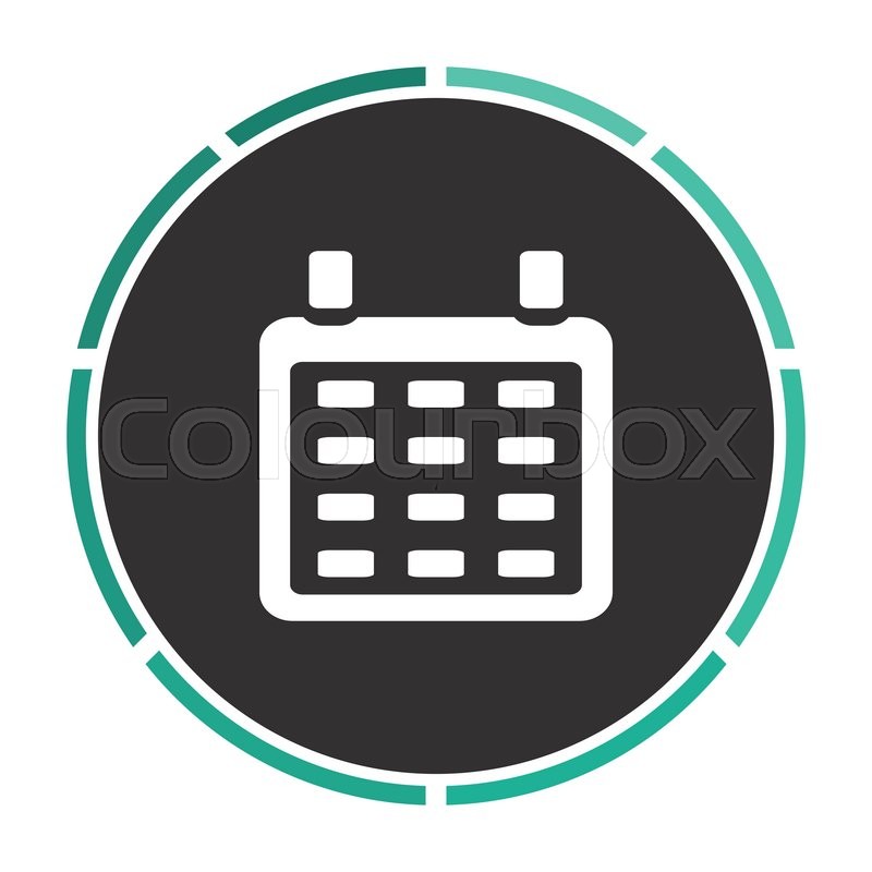 Calendar Simple flat white vector ... | Stock vector | Colourbox