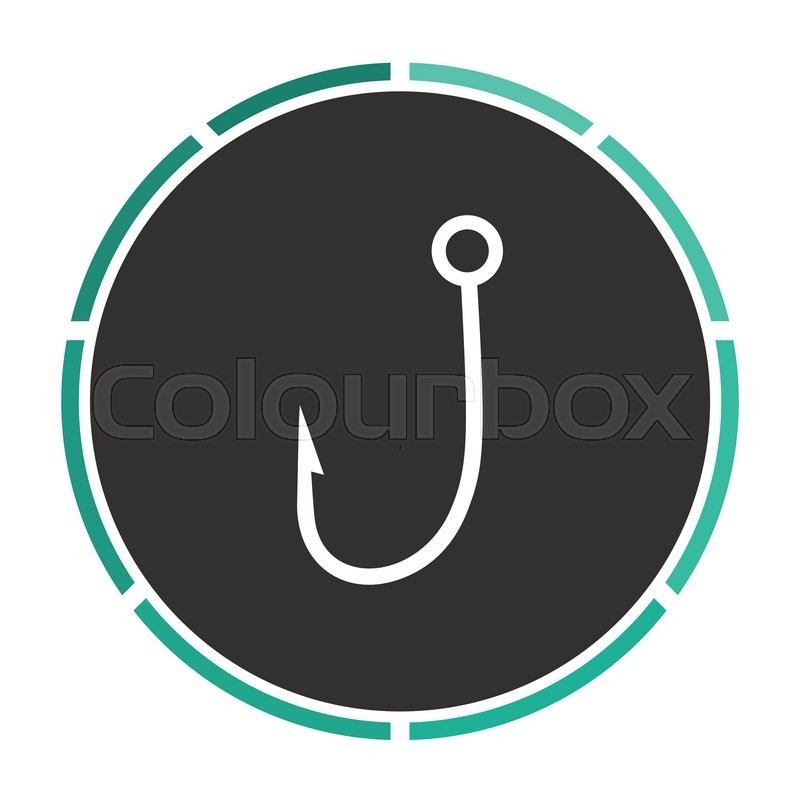 Hook Simple flat white vector ... | Stock vector | Colourbox