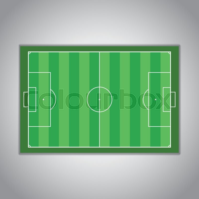 Soccer field on grey background - ... | Stock vector | Colourbox
