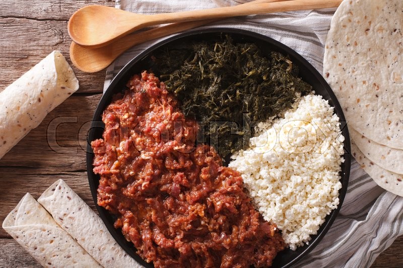 Ethiopian kitfo: marinated beef with ... | Stock image | Colourbox