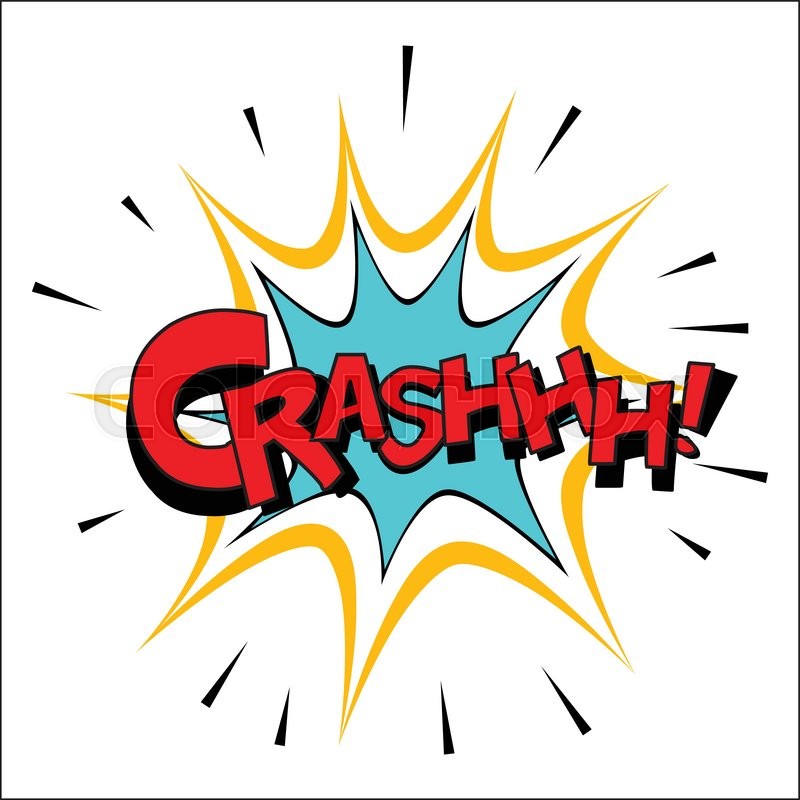Crash sound effect illustration, word ... | Stock vector | Colourbox