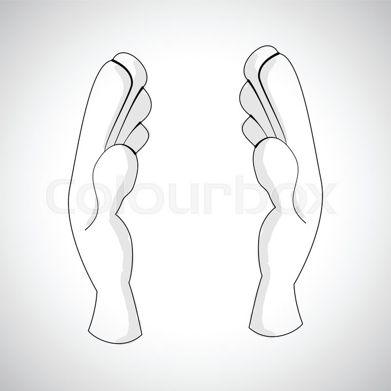 Comics Hand icon. Hold sign for web ... | Stock vector | Colourbox