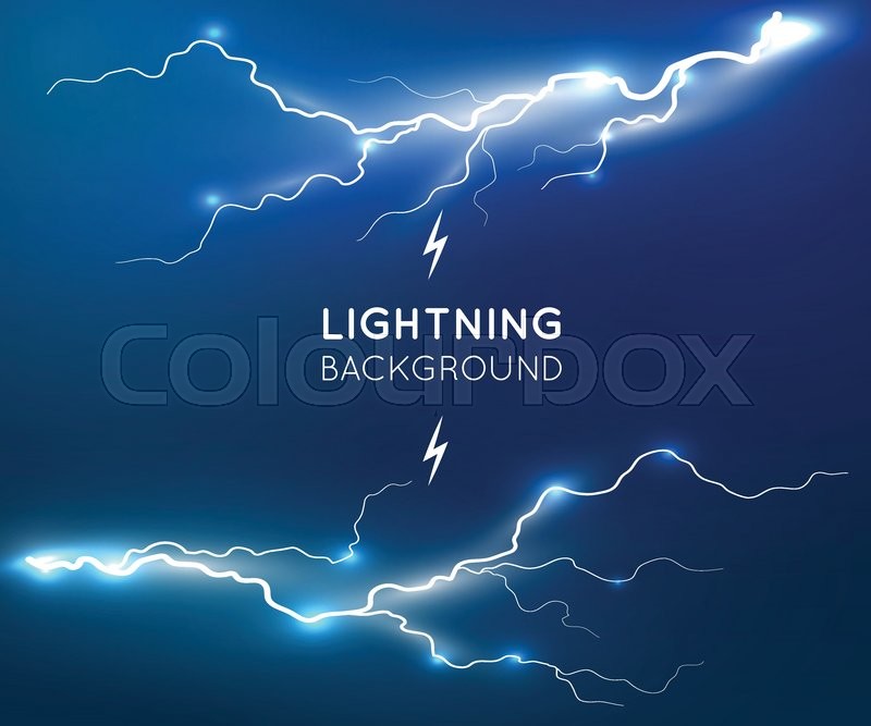New lightning flash strike background. ... | Stock vector | Colourbox