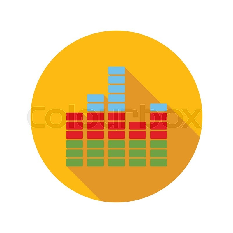 Equalizer scale flat icon on a white ... | Stock vector | Colourbox