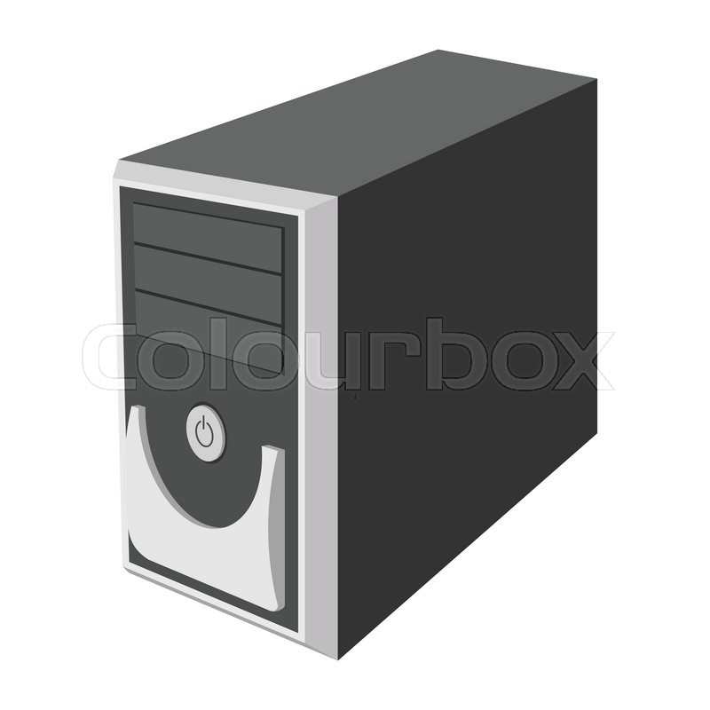 Computer case cartoon icon. System ... | Stock vector | Colourbox