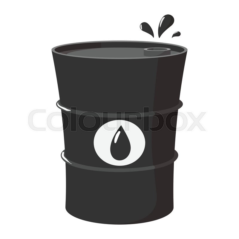 Metal oil barrel cartoon icon. Symbol ... | Stock vector | Colourbox
