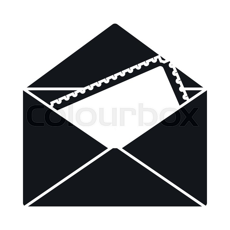 Greeting card in the envelope icon. ... | Stock Vector | Colourbox