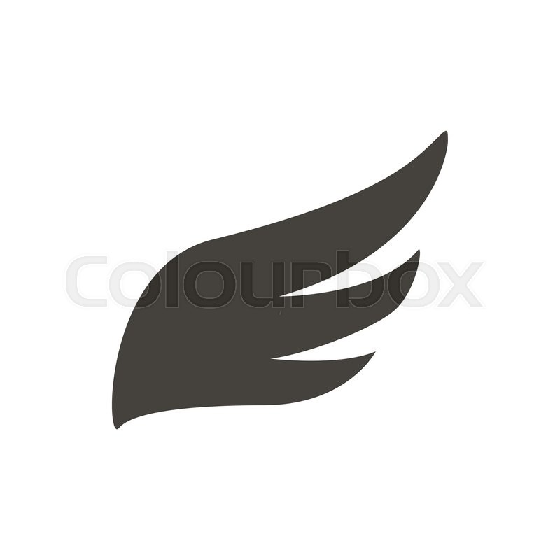 Abstract wing icon in simple style ... | Stock vector | Colourbox