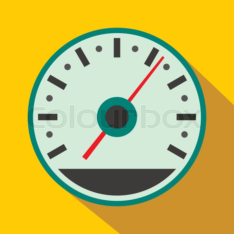 Flat Speedometer Icon