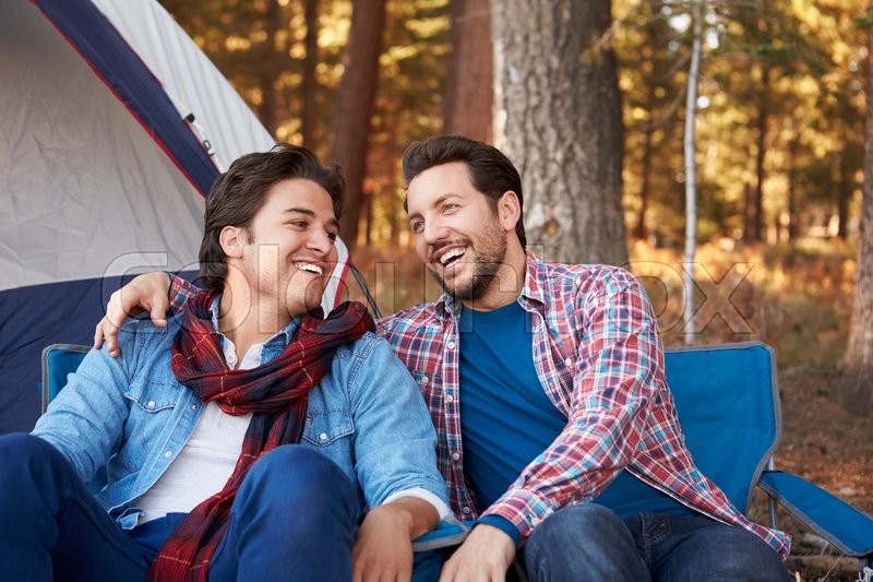 Male Gay Couple On Autumn Camping Trip | Stock image | Colourbox Male Gay Couple On Autumn Camping Trip | Stock image | Colourbox