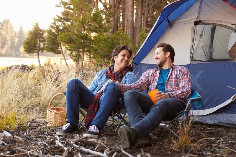 Male Gay Couple On Autumn Camping Trip | Stock image | Colourbox Male Gay Couple On Autumn Camping Trip | Stock image | Colourbox
