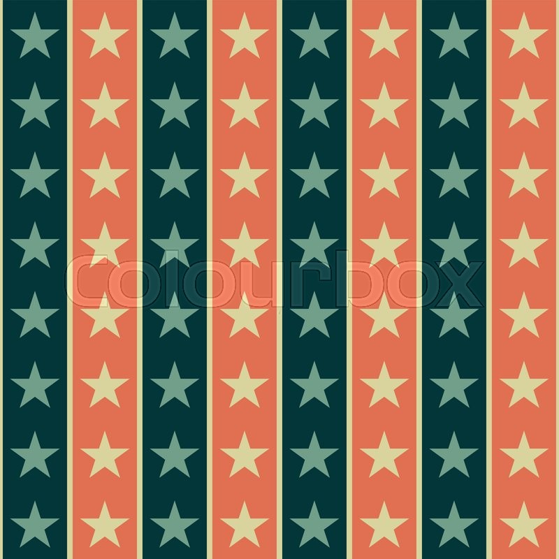 Retro star pattern, american style, ... | Stock vector | Colourbox