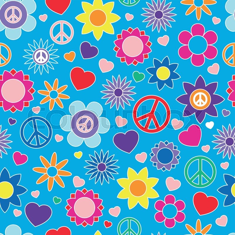 Hippie pattern, bright colors, ... | Stock vector | Colourbox
