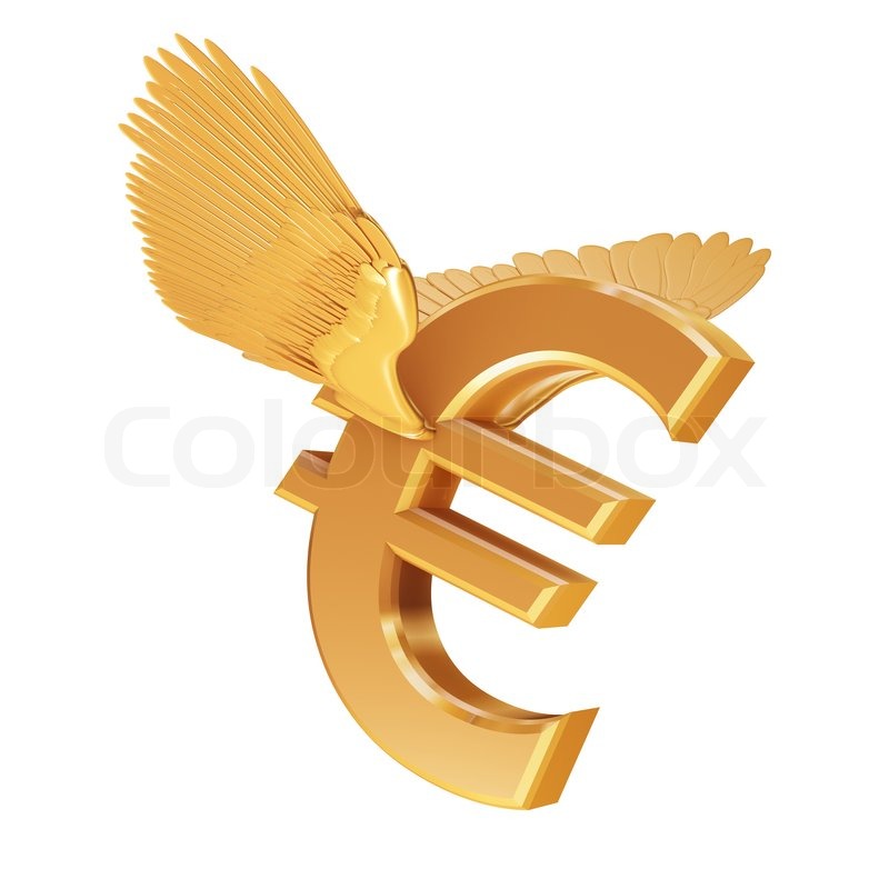 Flying Euro | Stock image | Colourbox