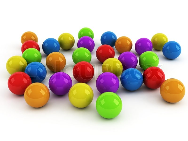 Multicolored balls over white | Stock image | Colourbox
