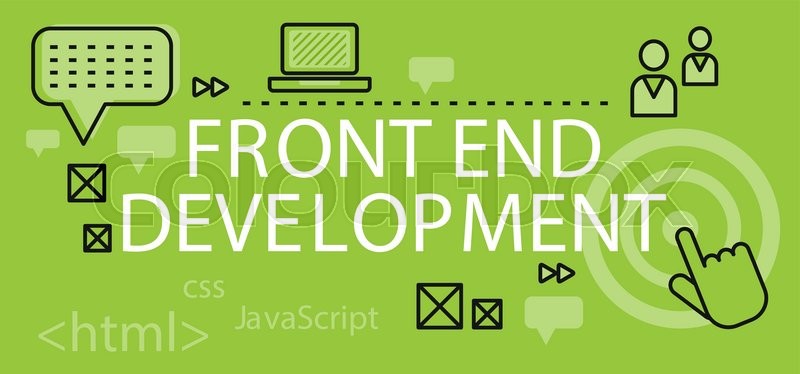 Front end development banner concept. ... | Stock vector | Colourbox