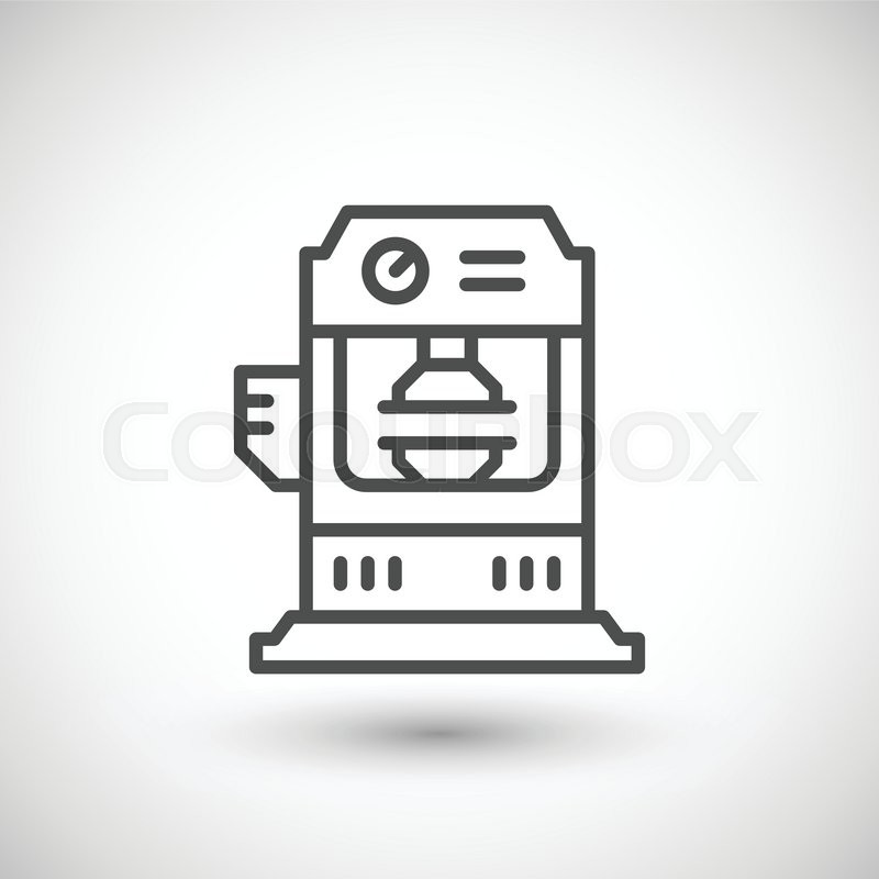 Hydraulic press machine line icon ... | Stock vector | Colourbox