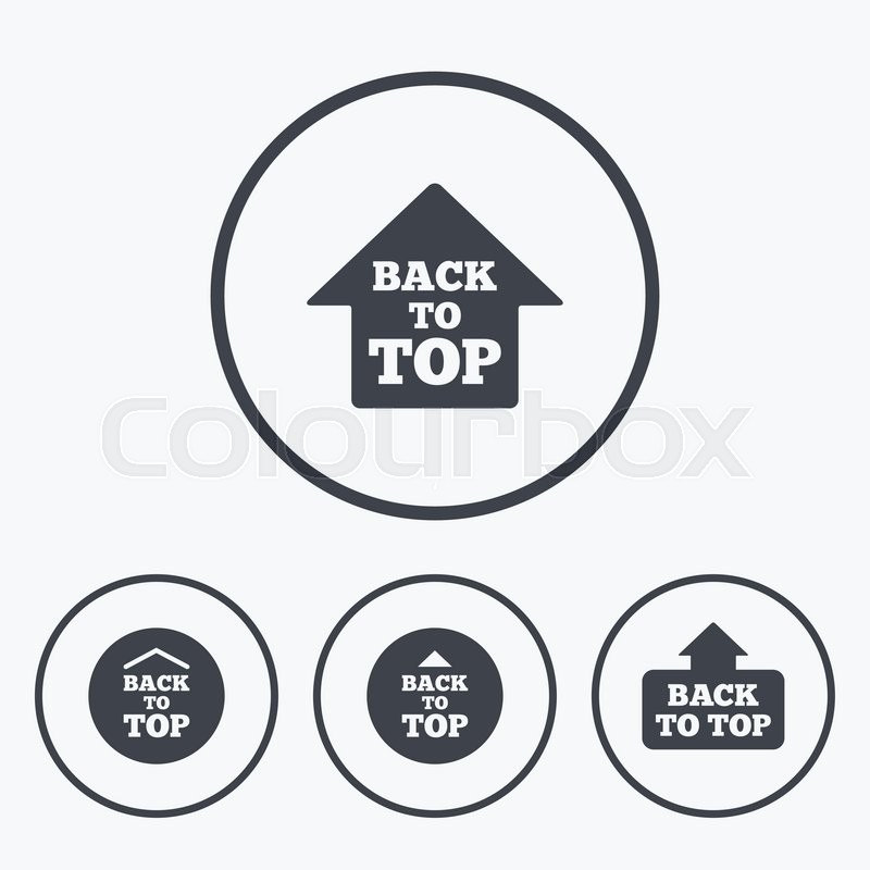 Back to top icons. Scroll up with ... | Stock vector | Colourbox