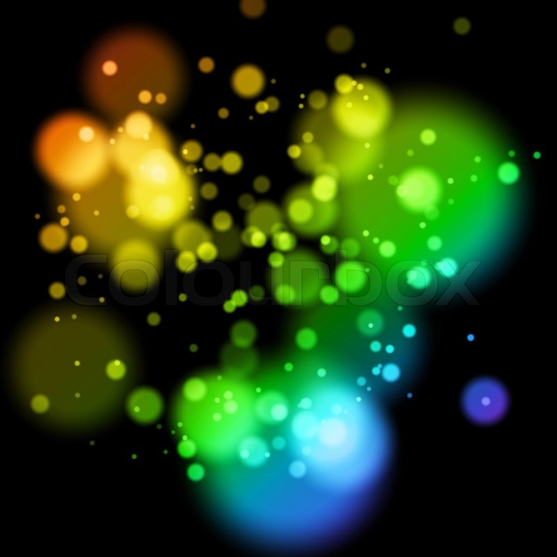 Bright colorful light circles in ... | Stock image | Colourbox
