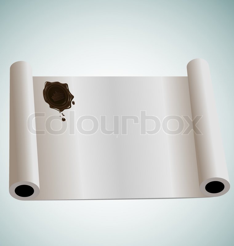 Illustration of paper roll with brown ... | Stock vector | Colourbox