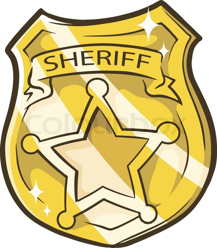 Gold Sheriff Badge Vector