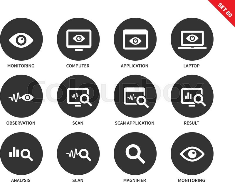 Monitoring and observation vector ... | Stock vector | Colourbox