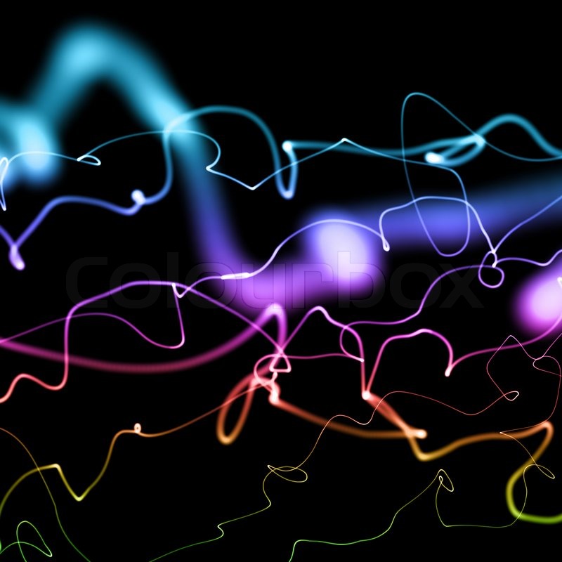 Bright multicolored distorted neon ... | Stock image | Colourbox