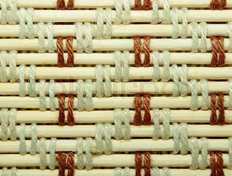 Texture of Weaved bamboo threads by ... | Stock image | Colourbox