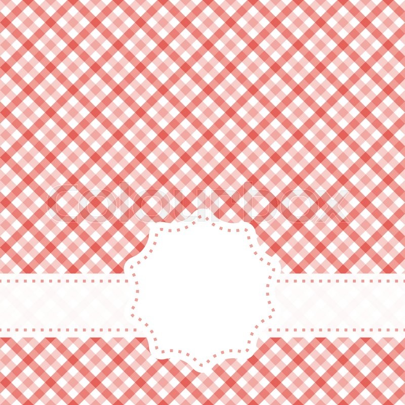 Red colored checkered table cloth ... | Stock vector | Colourbox