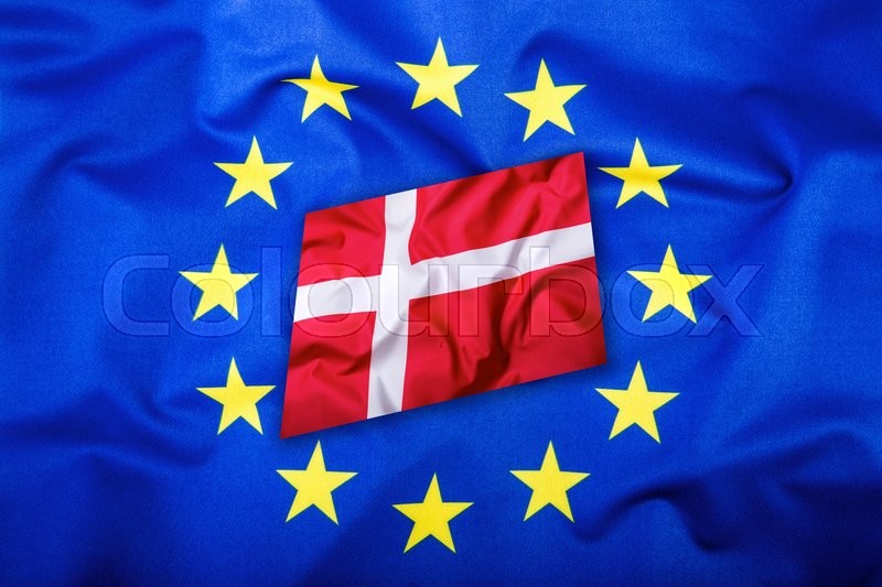 Flags of the Denmark and the European ... | Stock image | Colourbox