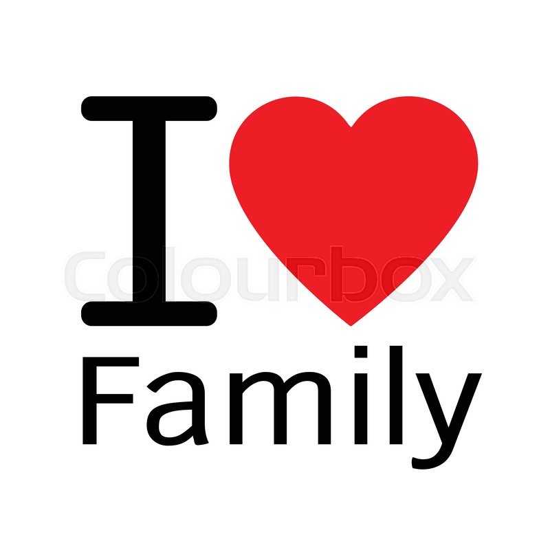 I love family lettering illustration ... | Stock vector | Colourbox