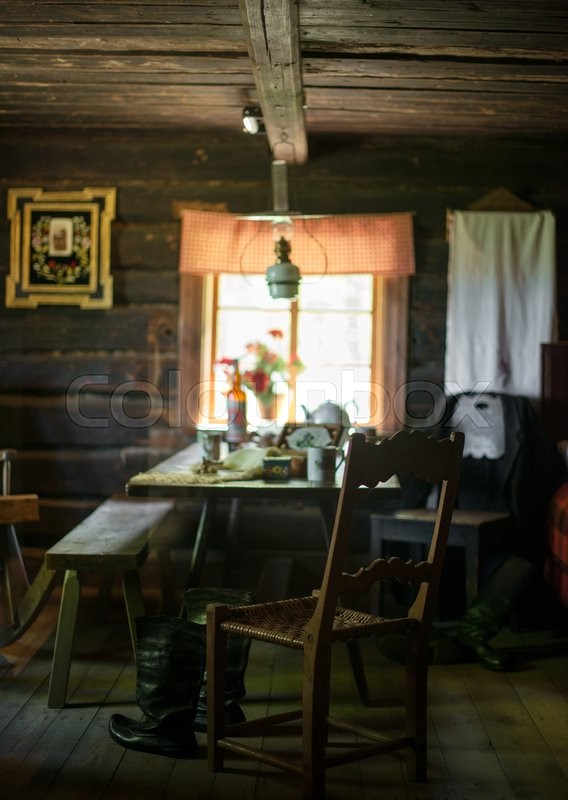 Ancient room interior with window and ... | Stock image | Colourbox