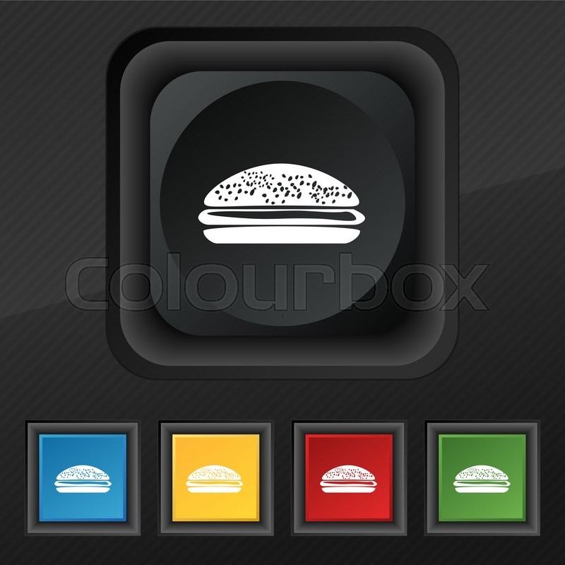 Burger, hamburger icon symbol. Set of ... | Stock vector | Colourbox