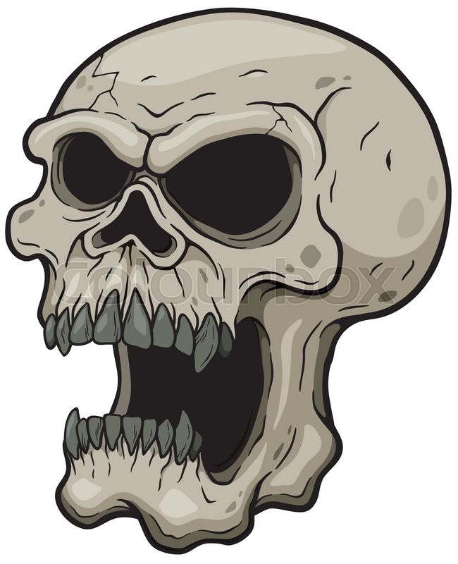 Vector illustration of Cartoon Skull | Stock vector | Colourbox
