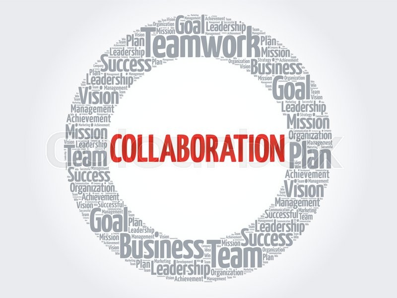 Collaboration circle word cloud, ... | Stock vector | Colourbox