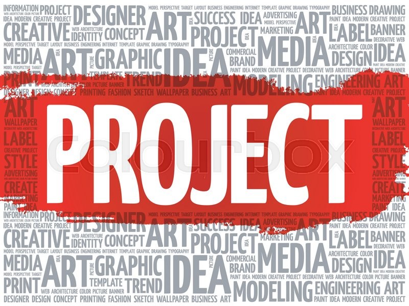 PROJECT word cloud, creative business ... | Stock vector | Colourbox