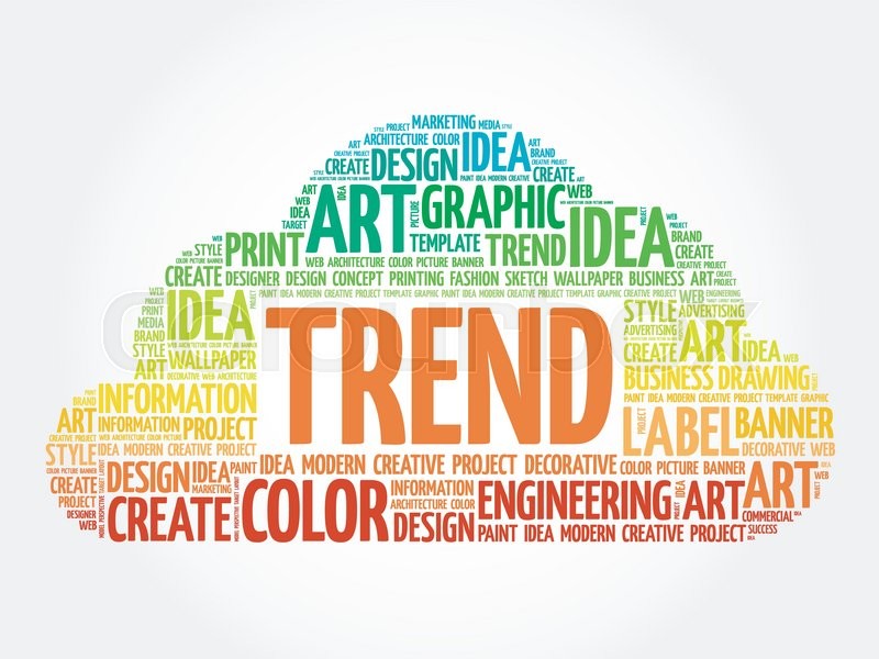 TREND word cloud, creative business ... | Stock vector | Colourbox