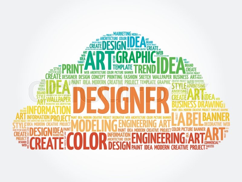 DESIGNER word cloud, creative business ... | Stock vector | Colourbox