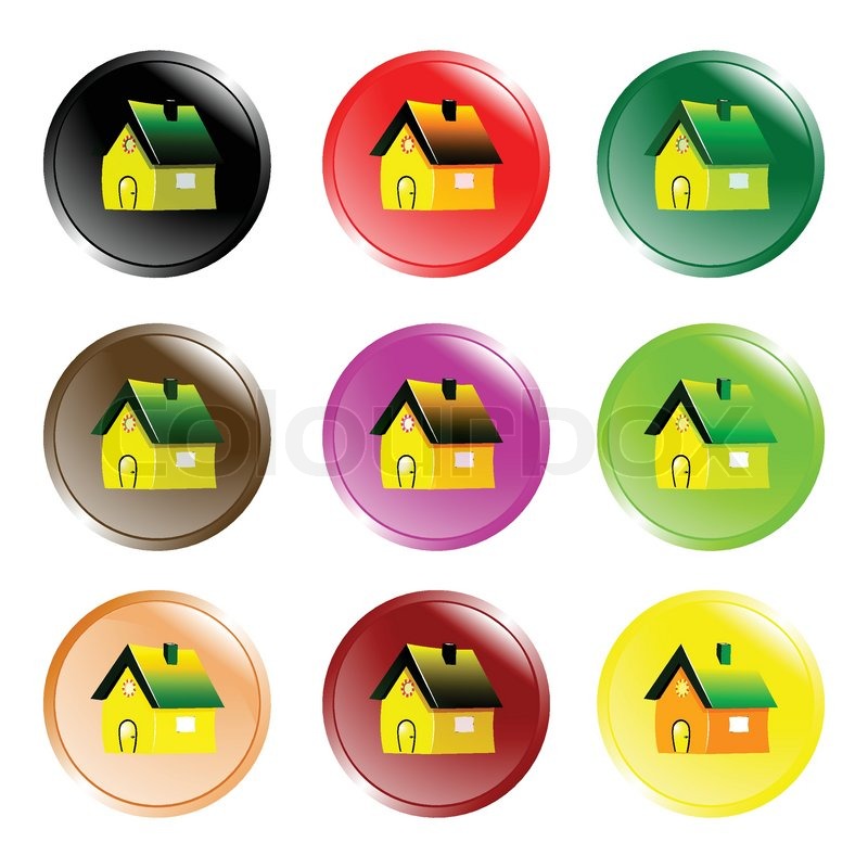 House button icons collection against ... | Stock vector | Colourbox