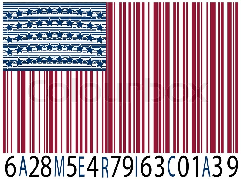 America bar codes flag, abstract ... | Stock vector | Colourbox
