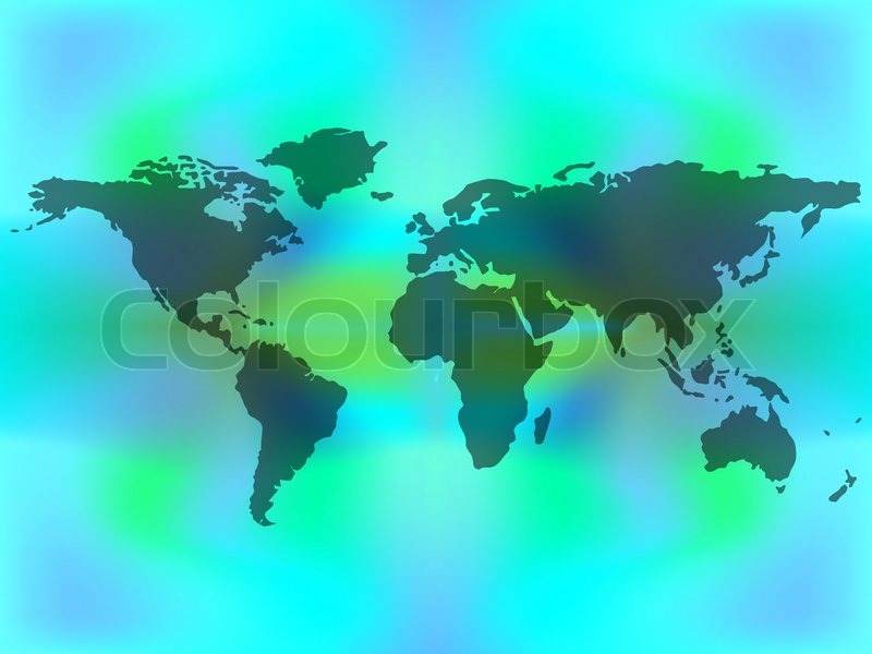 Abstract map over colored background, ... | Stock vector | Colourbox