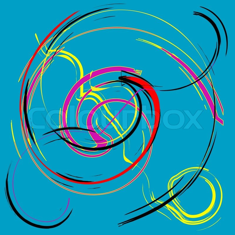 Rund und blau abstrakte Komposition , ... | Stock-Vektor | Colourbox