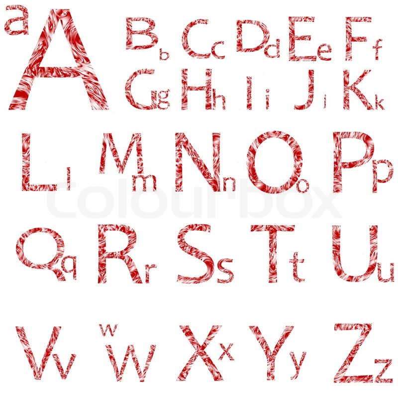 Abstract alphabet isolated on white ... | Stock Vector | Colourbox