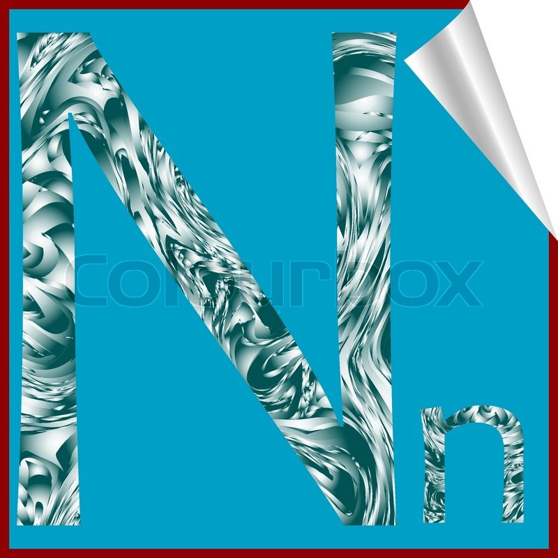 Alphabet letter N, vector art ... | Stock vector | Colourbox