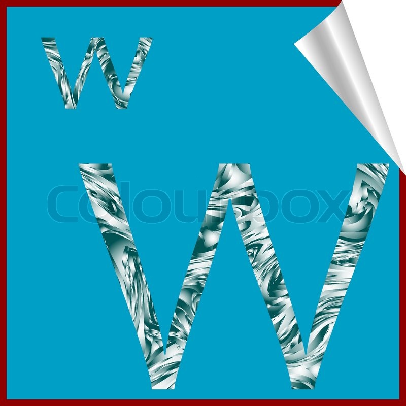 Alphabet letter W, vector art ... | Stock vector | Colourbox